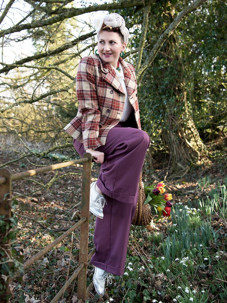 Ladies swing trousers - Heather – Heyday Vintage Style